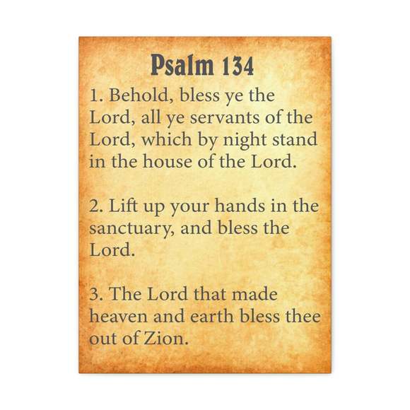 Express Your Love Gifts | Art | Scripture Sign Psalm 34 Chapter Gold Bible Canvas Christian Wall ...